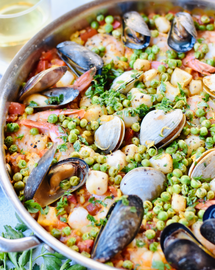 Classic Seafood Paella - Mediterranean Savor