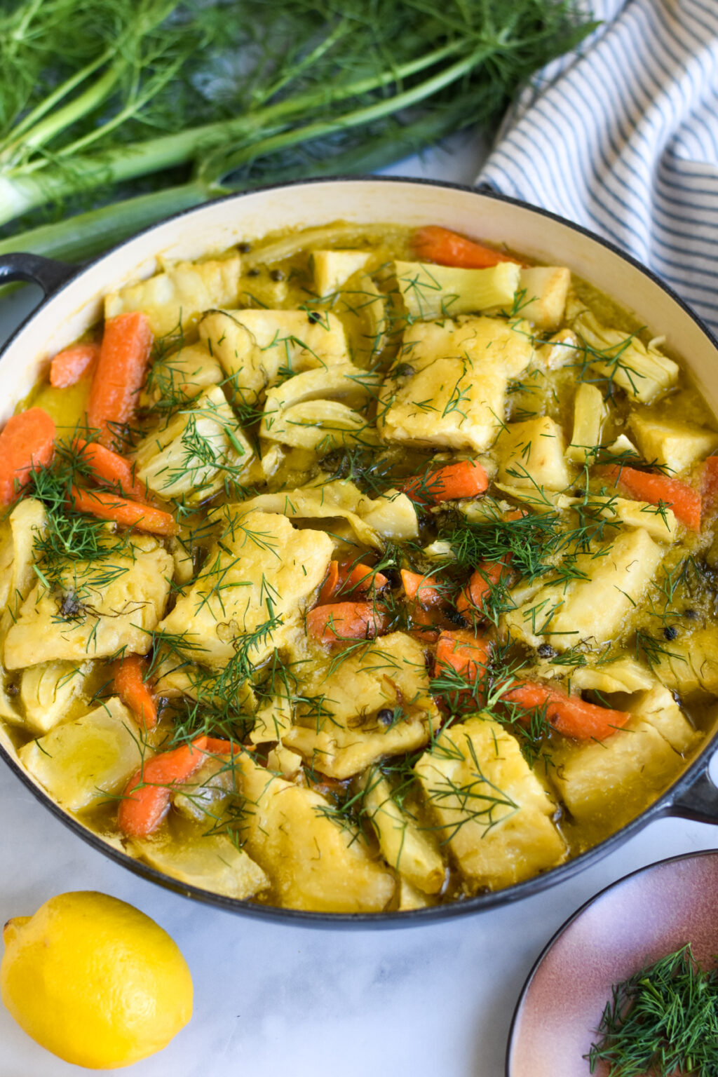 Braised Cod With Fennel - Mediterranean Savor