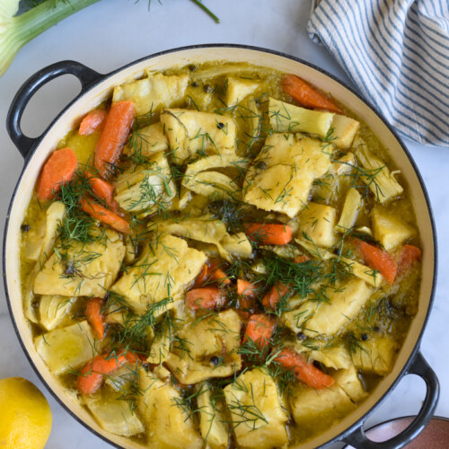 Braised Cod With Fennel - Mediterranean Savor